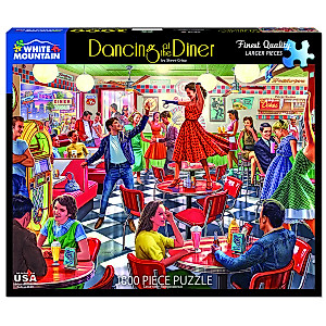 White Mountain Puzzles Dancing at The Diner - 1000 Piece Jigsaw Puzzle