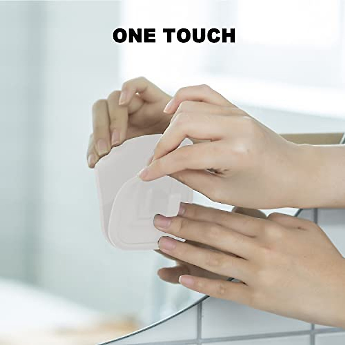 carrotez Silicone Refridgerator Kitchen Multipurpose Hook, Easy Attachable & Easy Removable, Washable Hook for Student, Family, Dorm, Home, Garage - Semitransparent