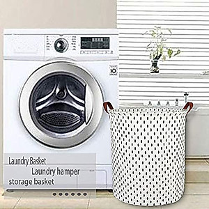 BOOHIT Storage Baskets,Canvas Fabric Laundry Hamper-Collapsible Storage Bin with Handles,Toy Organizer Bin for Kid's Room,Office,Nursery Hamper, Home Decor (Tree)