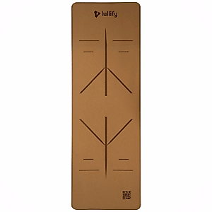 Lullify Premium Cork Yoga Mat | Non Slip and Built To Last Through Hot Yoga Or Exercise Class | Biodegradable and Built With Sustainable Materials | Carrying Strap Included