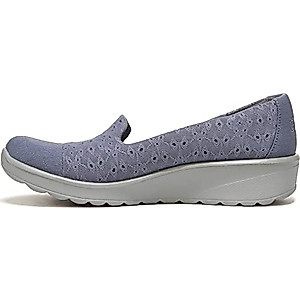 BZees Womens Galaxy Slip-On Folkstone Blue Eyelet 8.5 W