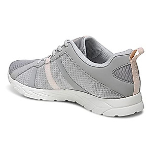 Vionic Women's Brisk Radiant Active Sneakers- Supportive Walking Shoes That Include Three-Zone Comfort with Orthotic Insole Arch Support, Sneakers for Women, Light Grey/Pink 9 Wide
