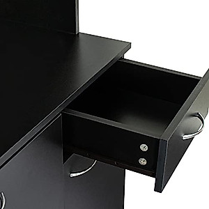 NOSGA Kitchen Pantry Storage Cabinet, 71" Kitchen Buffet Cabinet with Buffet Cupboard 6 Doors & 3 Shelves, Storage Cabinet Microwave Stand with Drawer for Home Kitchen(Black)