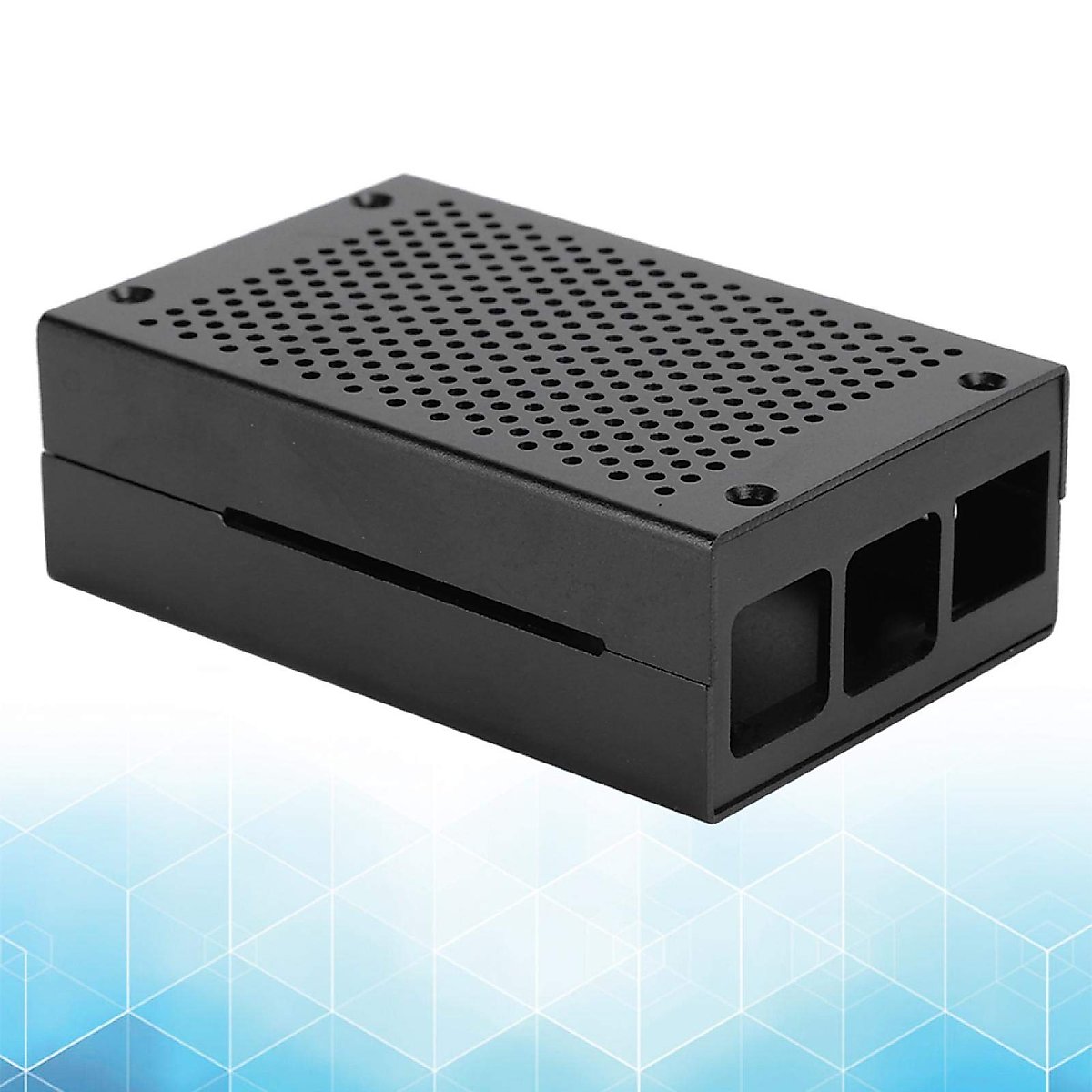 Case for 3 B+ (B Plus) / Pi 3 B, Aluminum Alloy Case Mesh Shell Vent Motherboard , for Heatsink (Black for 3B+/3B)