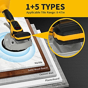 HUICCN Cordless Tile Vibration Leveling Machine for Dewalt 20V Battery, Portable Tile Vibrator Tool with 8 Adjustable Speed Digital Display for Floor Wall (Battery Not Included)