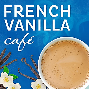 Maxwell House International French Vanilla Café-Style dark roast Instant Coffee Beverage Mix (4 ct Pack, 8.4 oz Canisters)