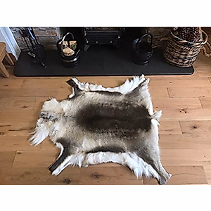 Lambland Grade A Luxury Reindeer Hide / Skin / Rug in Dark Shade Natural Colors