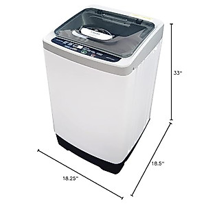 Panda Portable Washing Machine, 10 Lbs Capacity, Fully Automatic 1.38 Cu.ft Compact Top Load Clothes Washer with Drain Pump