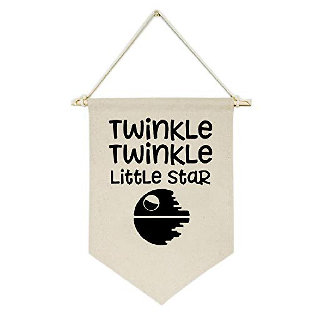 Twinkle Twinkle Little Star - Canvas Hanging Flag Banner Wall Sign Decor Gift for Baby Kids Boy Nursery Teen Room Front Door - Star Wars Quotes