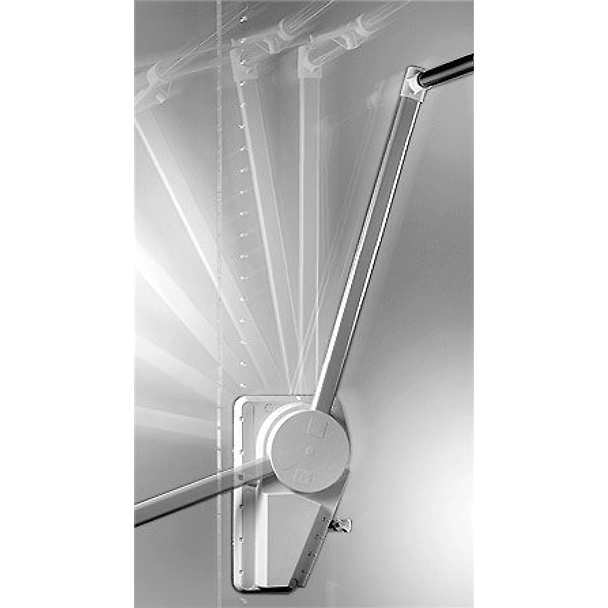 Wood Technology SuperLift Pull Down Closet Rod System, Grey, with Side-Mounted Multi-position Tensioners for Wardrobe Storage