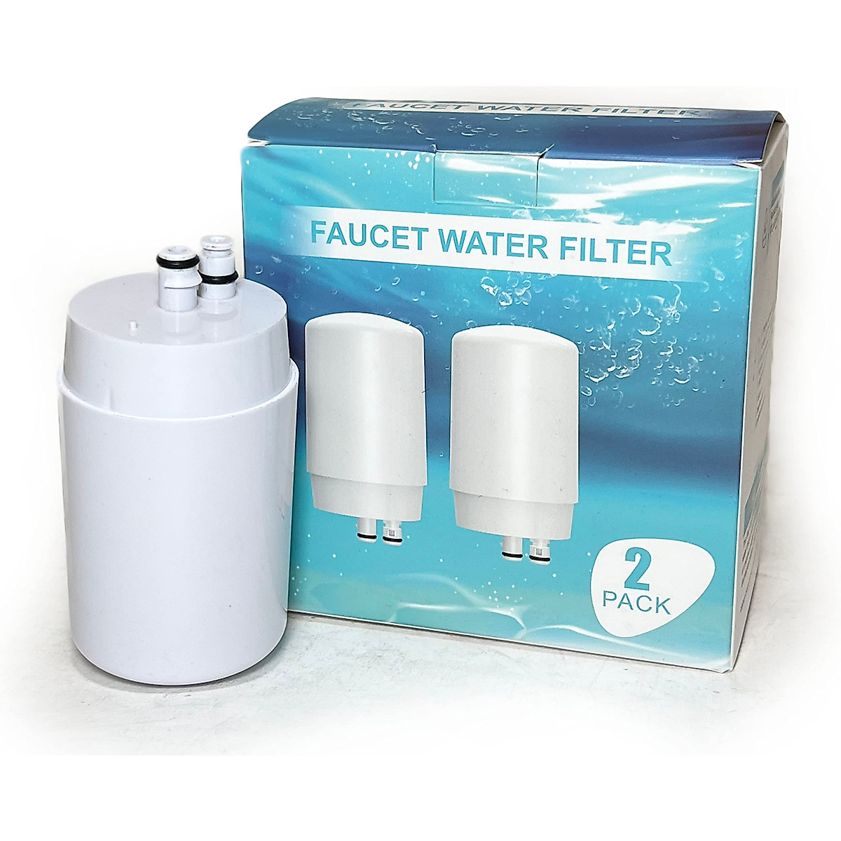 Nispira Water Filter Replacement For Brita Basic Complete Faucet Filtration Systems 36311 36312 FR-200 FF-100 | Removes Chlorine, Lead, Odor, Color | 100 Gallon | Pack of 4