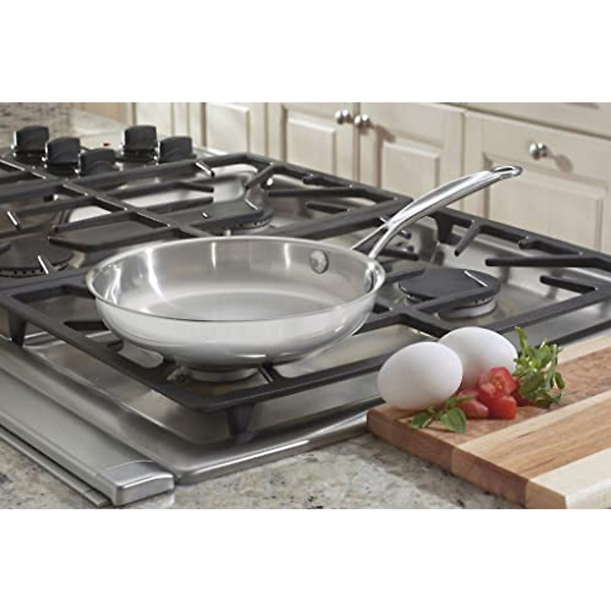 Cuisinart 722-20 8-Inch Chef's-Classic-Stainless-Cookware-Collection, 8", Open Skillet