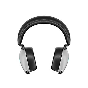 Alienware AW920H Tri-Mode Wireless Gaming Headset - Dolby Atmos Virtual Surround Sound, Active Noise Cancelling, AI-driven Noise-Cancelling microphone, USB-C Wireless Dongle - Lunar Light, Large