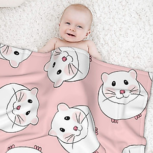 Baby Blanket for Boys Girls,Hamster Balls On Pink Super Soft Micro Fleece Plush Blankets Toddler Receiving Blanket for Crib Stroller Shower Gifts 30 x 40 Inch