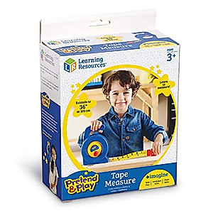 Learning Resources Pretend Play 3" Long Tape Measure - Ages 3+ Kids Measuring Tape, Measuring Tape Retractable, Educational Toys for Kids