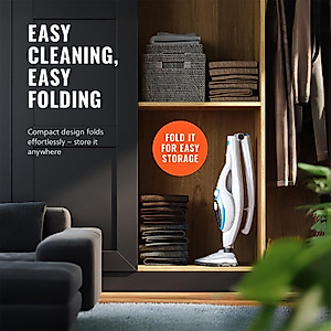 PurSteam Steam Mop Cleaner 10-in-1 with Convenient Detachable Handheld Unit, Laminate/Hardwood/Tiles/Carpet Kitchen - Garment - Clothes - Pet Friendly Steamer Whole House Multipurpose Use