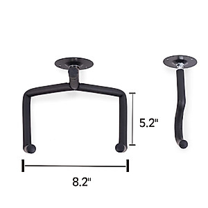 BEMTE Guitar Wall Mount Guitar Bass Display Rack Horizontal Hanger (Electric Guitar/ Ukulele)