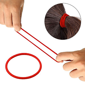 TecUnite 200 Pieces No-metal Hair Elastics Bulk Rubber Bands Hair Ties Ponytail Holders Hair Bands for Women Girls (Multicolor)