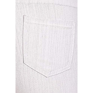 Women's High Waist Stretch Skinny Denim Capri Jeggings with Pockets(Medium, Capri-Grayish White)