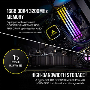 Corsair Vengeance a7200 Series Gaming PC - AMD Ryzen 7 5800X CPU - NVIDIA® GeForce RTX™ 3070 Graphics - 16GB Vengeance RGB Pro DDR4 Memory