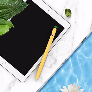 AhaStyle iPencil Case Sleeve Cute Fruit Design Silicone Soft Protective Cover Accessories Compatible with Apple Pencil 1st Generation (Yellow)