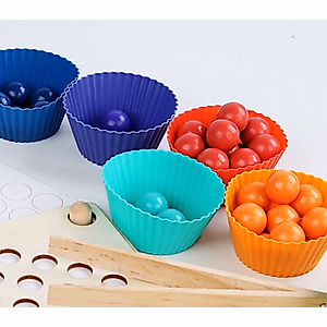 JOYPLAY Store Wooden Pegboard Beads Game, Rainbow Color Board Games, Puzzle Board, Montessori Toys, Preschool Learning Activities, Boys and Girls Gift for 3 and up!