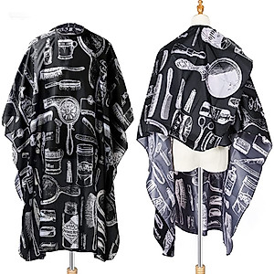 Barber Cape Professional Hair Cutting Cape Salon for Men Haircut Cape for Adults Adjustable Snap Hair Stylist Capes for Hair Treatment Hair Stylist