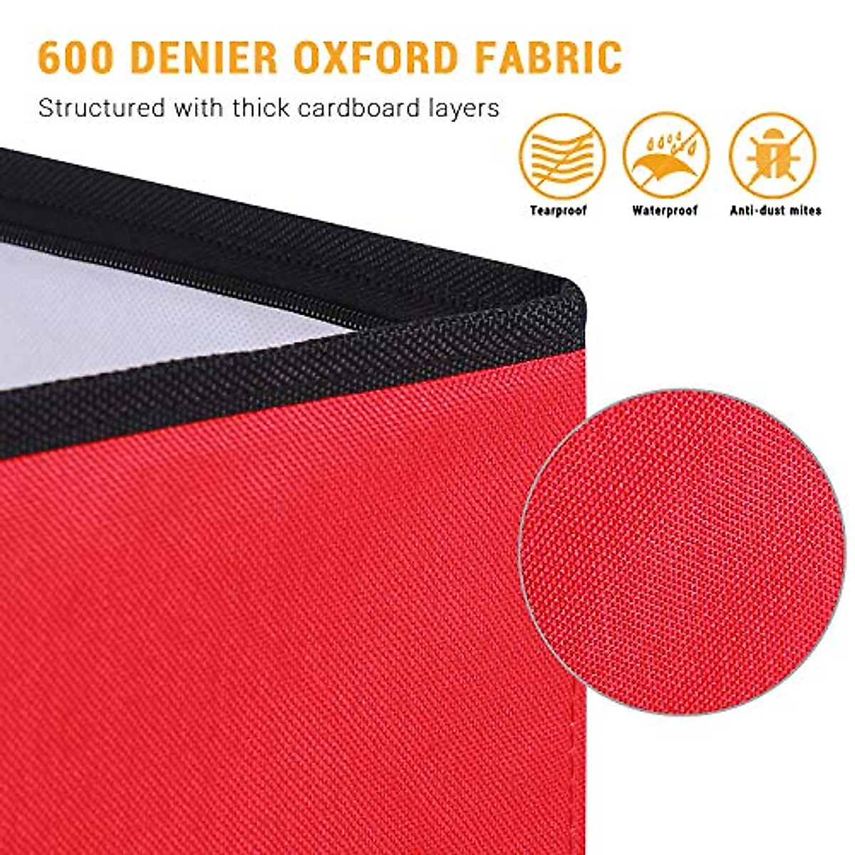 Ohuhu Wrapping Paper Storage Containers, Gift Wrap Organizer, Wrapping Paper Holder, 600D Oxford Cloth Tear-Resistant and Waterproof, 40.5'' Fits 18-24 Standers Rolls (red)