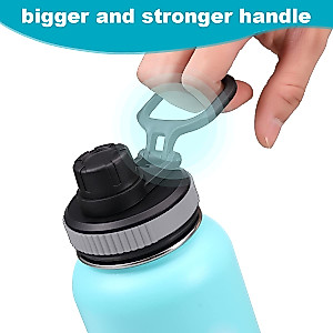 Spout Lid for Hydro Flask Wide Mouth Sport Water Bottles, Replacement Lid Accessories for Hydro Flask Chug lid with Big Handle Easy to Carry, Fits Most Wide Mouth Bottles