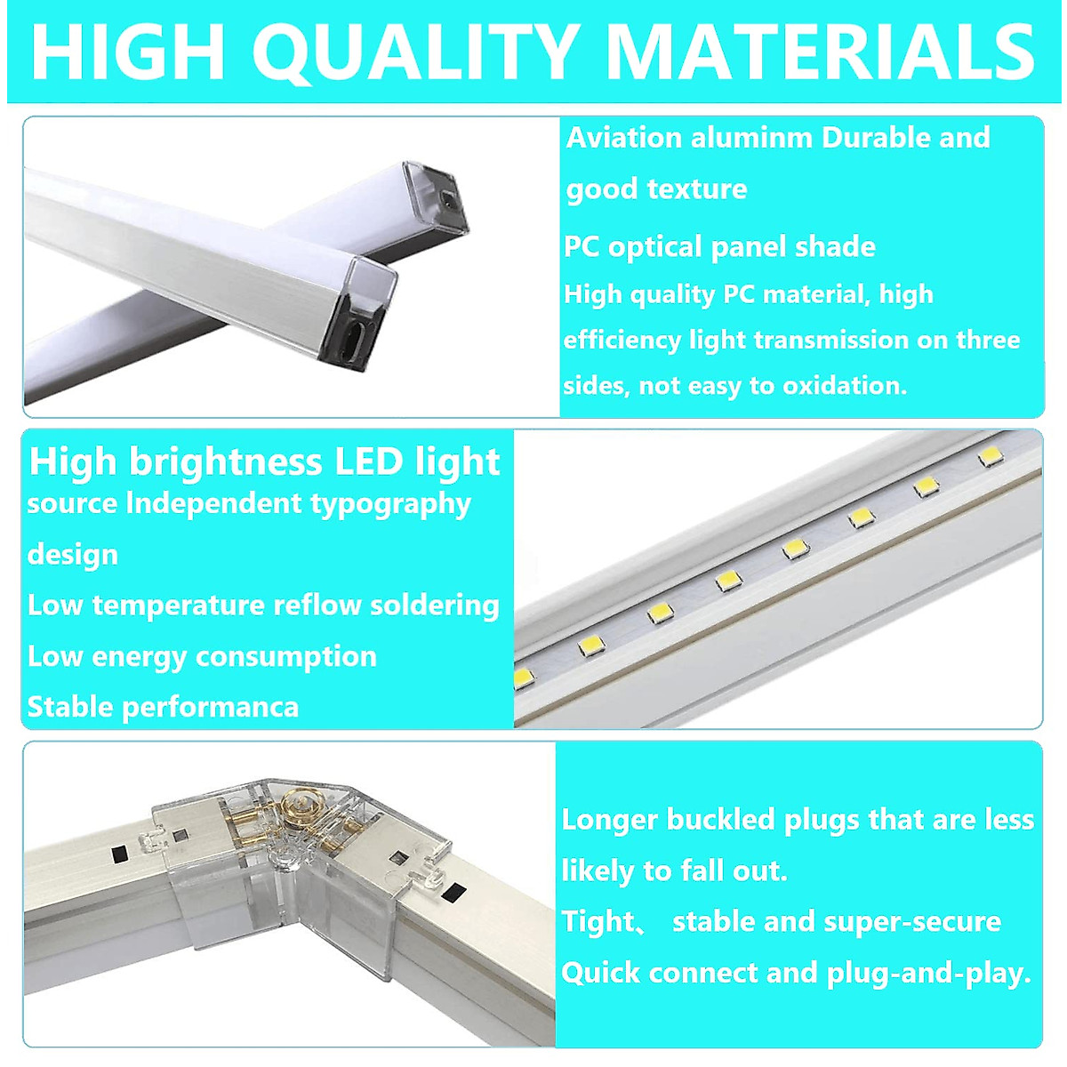 SENKOYU LED Car Garage Light, Attachable Plug in Ceiling Light, 96W 10640LM 6500K Daylight White, IP54 Hexagonal Shop Light for Car Detailing, Garage, Workshop and Gym (3 Hexagonal Grids)