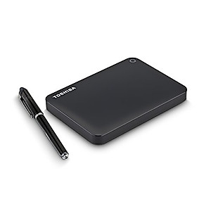 Toshiba Canvio Connect II 1TB Portable Hard Drive, Black (HDTC810XK3A1)