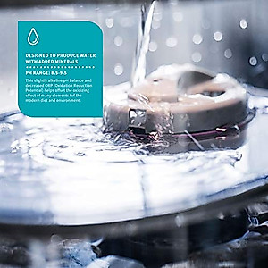 Gravity Water Filter Purifier System 1384 - Advanced Water Technology - Produces Alkaline Water - Removes Impurities and Contaminants - for Countertop