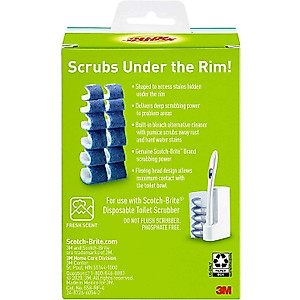 Scotch Brite Toilet Scrubber Refills 3 Boxes of 10 Each Value Bundle Pack Click N Flip