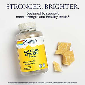 Solaray Calcium Citrate Capsules, 1000mg, 120 Count
