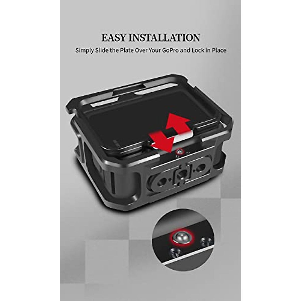 Durable Aluminum Camera Cage for GoPro Hero 11 - Protective Housing with Cold Shoe Mounts, Precision Cut Ports, Anti-Vibration, and Heat Dissipation for Smoother Filmmaking