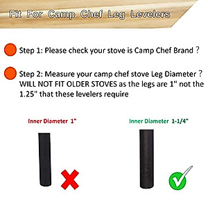 4-Pack Leg Levelers Replacement Parts for for Camp Chef Stoves