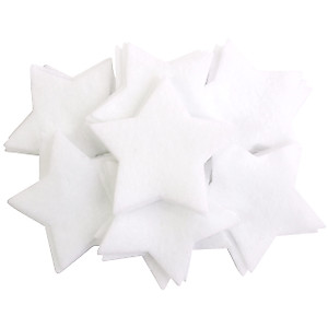 Playfully Ever After 5 Inch 12pc Felt Stars (White)