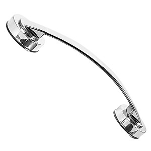 Gadpiparty Shower Grab Bar 12 Inch Cup Grab Bars for Bathroom Shower Removable Shower Safety Handle Heavy Duty Bathtub Grip for Seniors Elderly Strong Handrails No Drilling Silver