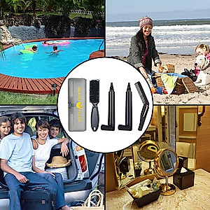 TIANWEI 2PCS Black Beard Pencil Filler for Men, Beard Filling Pen Kit - WaterProof, Long Lasting Coverage & Natural Looking -Easy Carry Plastic box-Beard Brush and Folding Comb Included