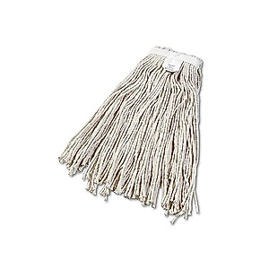 UNISAN Cut-End Wet Mop Head, Cotton, 24 Size, White (2024C)