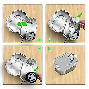 SOOFPET Cat water fountain filter, 8-pack of filters(Carbon Filters + Foam Filters), Replacement Filters for 108oz/3.2L Stainless Steel Cat Water Fountain