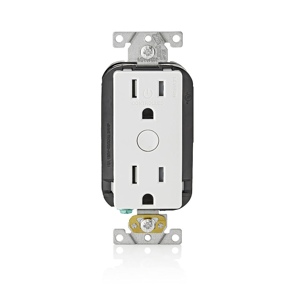 Leviton DW15R-1BW Decora Smart Wi-Fi Tamper Resistant Outlet, No Hub Required, Works with Alexa and Google Assistant, 1-Pack, White