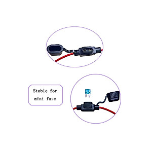 KOLACEN Automotive Car Truck in-line 16 Gauge Fuse Holder for Mini Blade Type Fuse 3 Pieces + 6 Pieces Mini Blade Fuse 5Apm 7.5Apm 10Apm