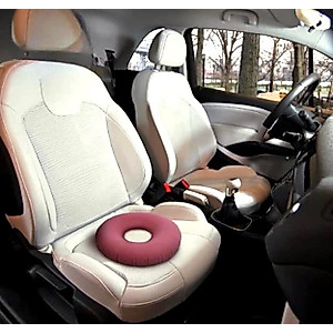 EONLINE Original Donut Cushion Durable Soft Wool Fabric Anti Pressure Anti-Bedsore Air Seat Cushion (Grey)