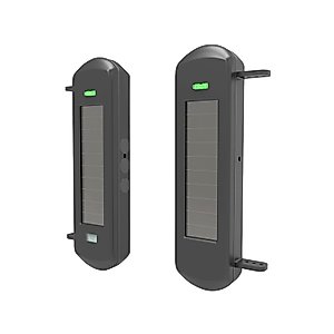 HTZSAFE Solar Wireless Outdoor Photoelectric 3 Beam Sensor Waterproof(IP66) Wireless Transmission Range Up to 1/2 Mile Infrared Detection Range Up to 300 Feet