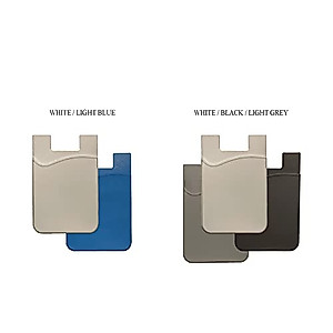 Phone Card Holder | Stick on Premium Quality Card Holder for Back of Phone | Holds up to 3-4 Cards | Compatible with All Smartphones with a Flat Back | Great Color Selection (Orange, Black)