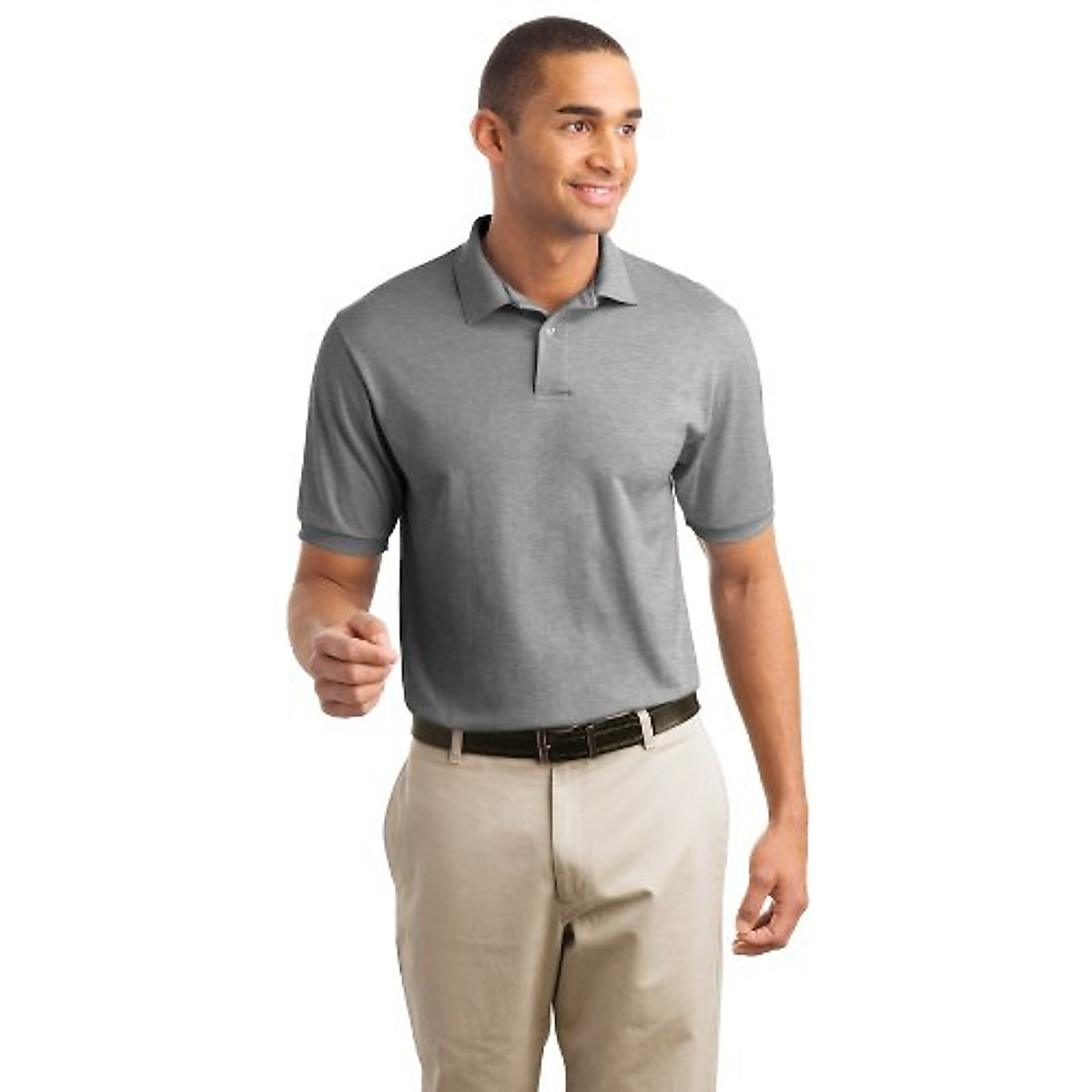 Hanes mens Short-sleeve Jersey (Pack of 2) polo shirts, Light Steel, 3X-Large US
