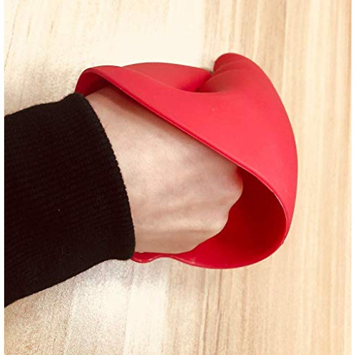 Silicone Oven Mitts, Lobster Claws Heat Resistant Pot Holders Oven Gloves Pinch Mitts for Baking Barbecue Grilling Pizza Microwave Instant Pot, Red, 1 Pair