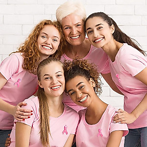 30Pcs Pink Ribbon Pins Breast Cancer Awareness Safety Pin Breast Cancer Pins Brooch for Women Girls Charity Fundraising Event Party Favors Supplies