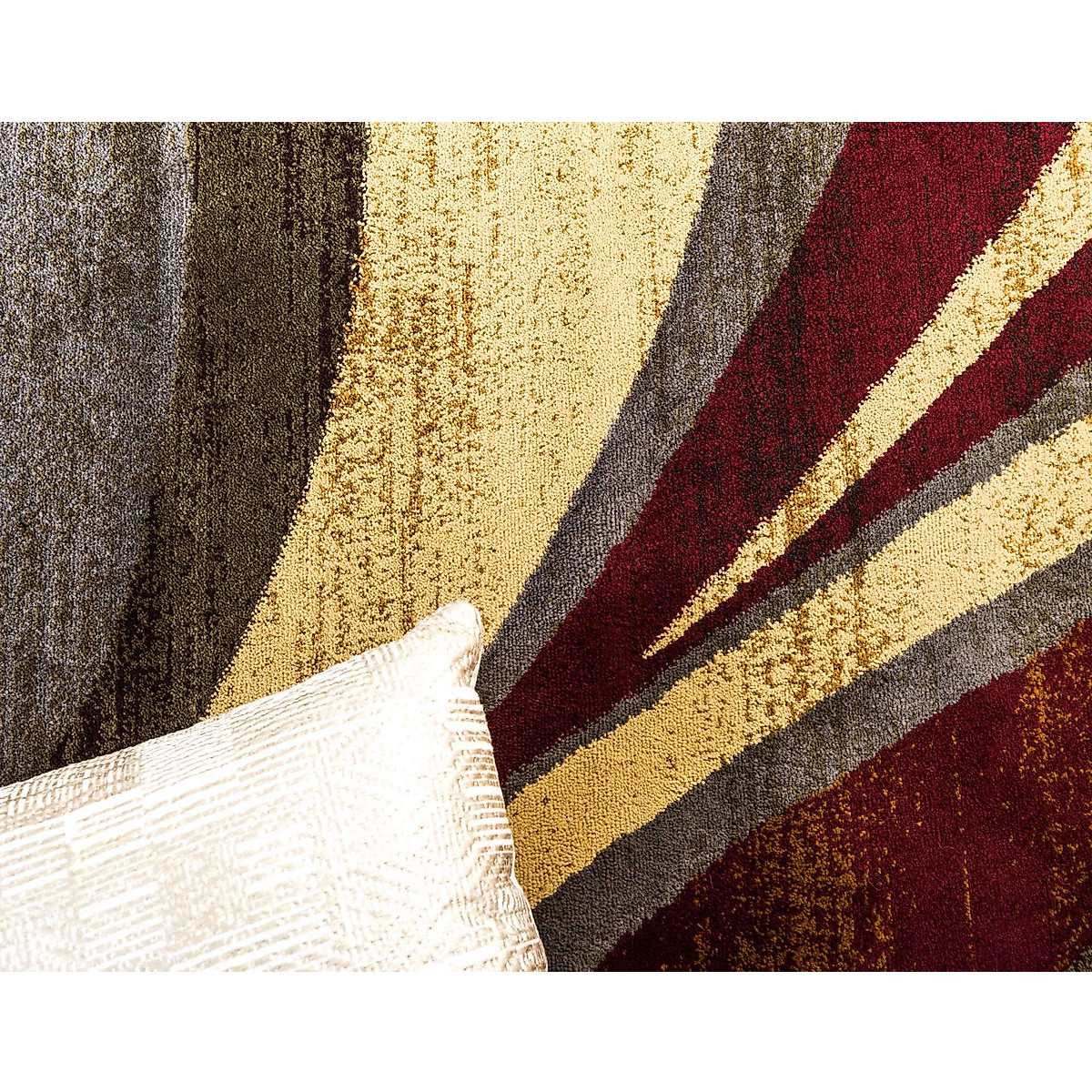 Unique Loom Barista Collection Area Rug - Ngada (5' 3" x 8' Rectangle, Beige/ Red)